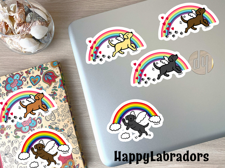 Labrador Rainbow Bridge Stickers – HappyLabradors