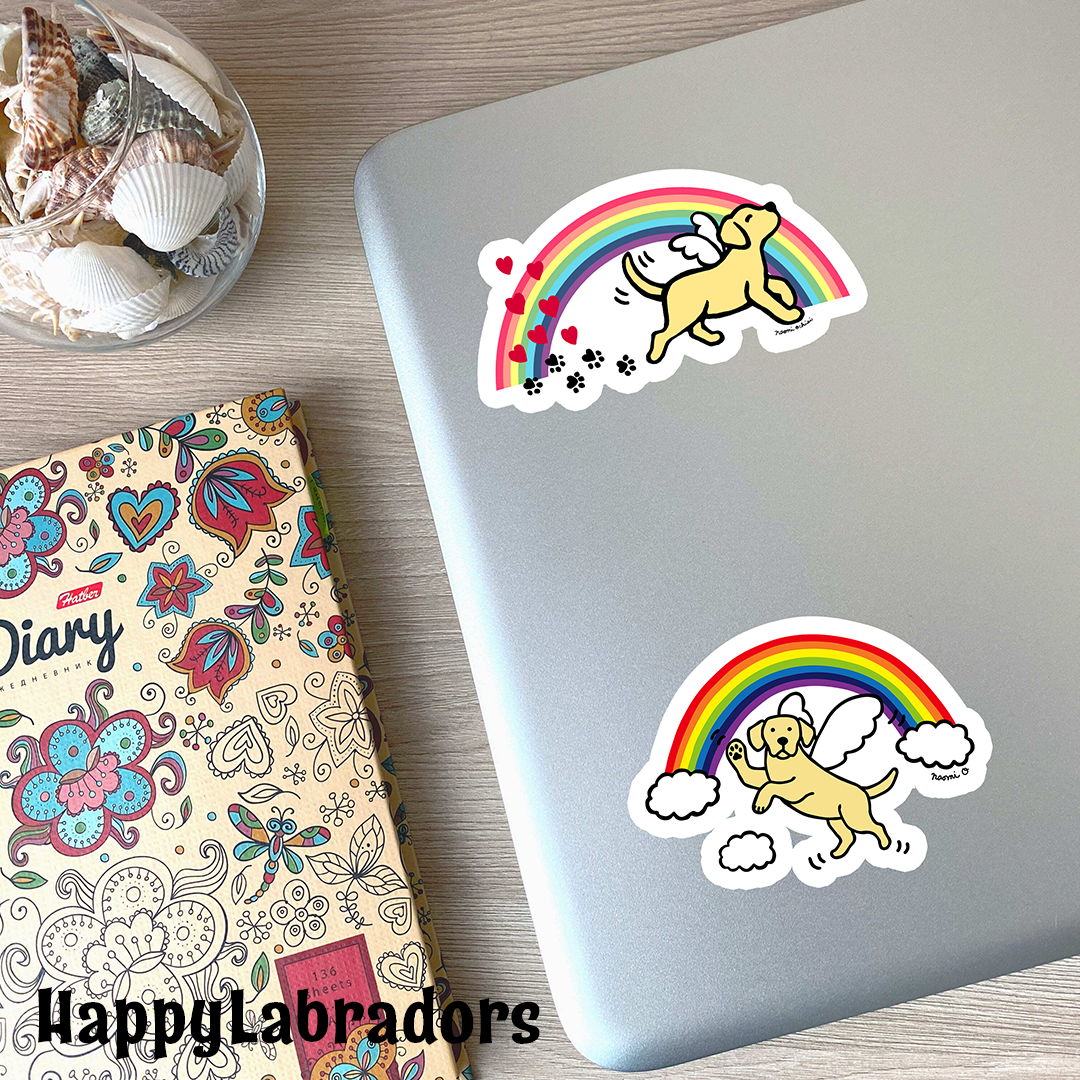 Labrador Rainbow Bridge Stickers – HappyLabradors